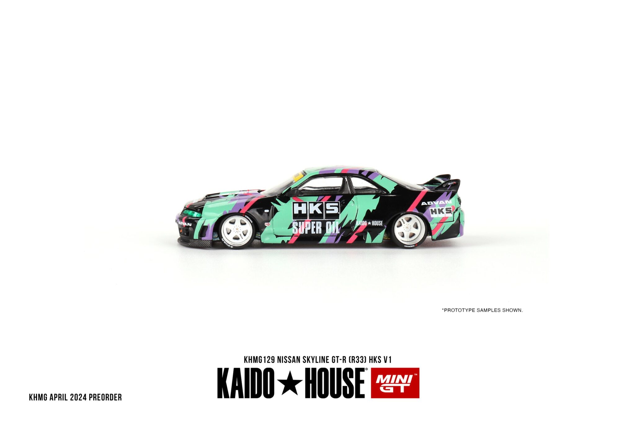 Kaido House KHMG129 NISSAN SKYLINE GT-R (R33) HKS V1 - MiniGT.VN